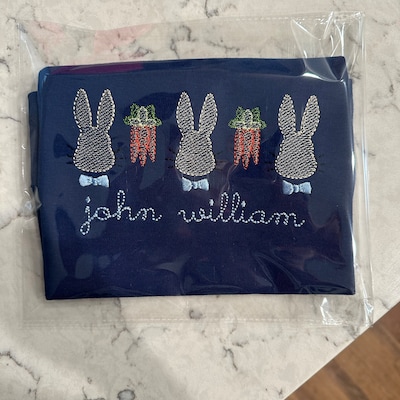 Dapper Easter Bunnies Trio Boy Sketch Stitch Machine Embroidery Design ...
