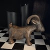 17” Cute Hand-made Metal Goat Statue Figurine Folk Art Farmhouse Shic ...