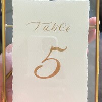 Gold Frame Table Numbers, Framed Table Numbers, Personalized Table ...