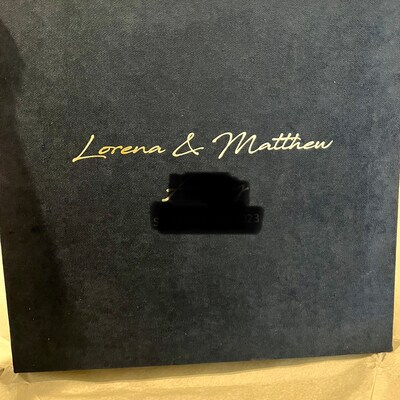 Wedding Album With Matte Gold Lettering Personalized Photo - Etsy