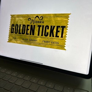 Customizable Golden Ticket to Print: Charlie and the Chocolate Factory ...