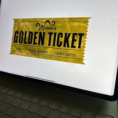 Customizable Golden Ticket to Print: Charlie and the Chocolate Factory ...