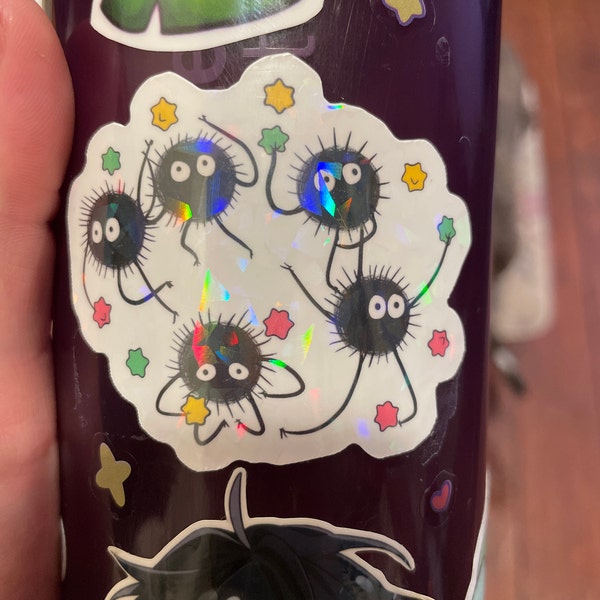 Holographic Soot Sprite Sticker / Water Resistant Sticker for Water ...