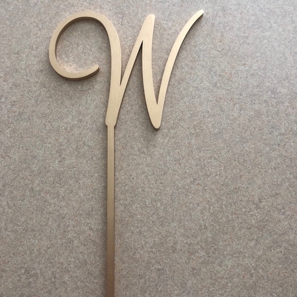 W Cake Topper, Wedding Cake Topper, Cake Toppers for Wedding, Rustic ...