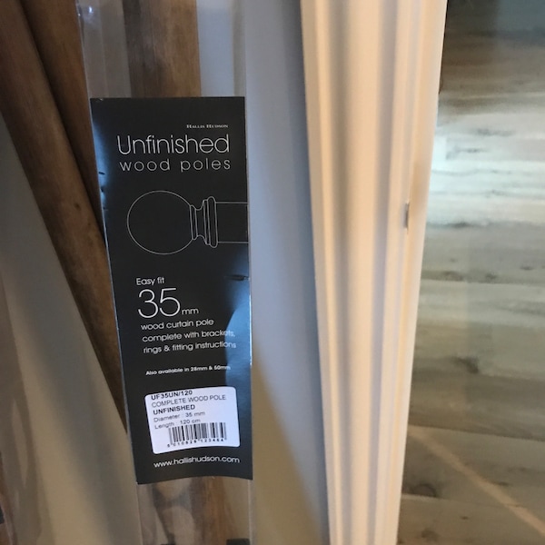 Gorgeous Reclaimed Wood Style Rustic Curtain Rod Rail Poles in Various ...