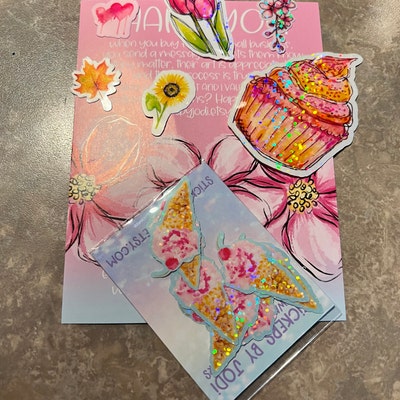 Strawberry Sticker Fruit Sticker Glitter Strawberry Cute - Etsy