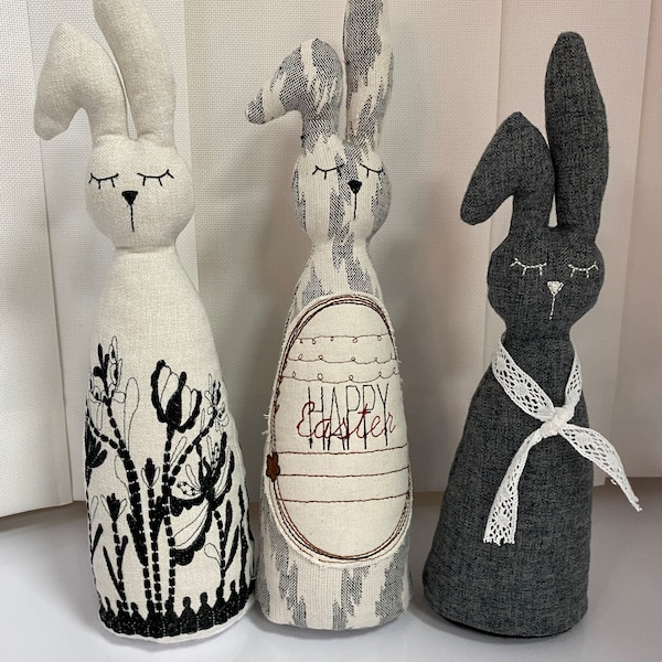 ITH in the Hoop Decorative Easter Bunny Machine Embroidery Design ...