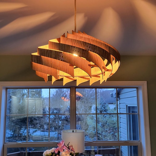 Extra Large Ceiling Lamp Circus 1100 / Mid Century Modern / Wood ...