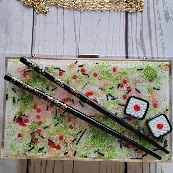 I Dream of Sushi Sprinkle Mix With 1 Sushi Cab, Polymer Clay Fake ...