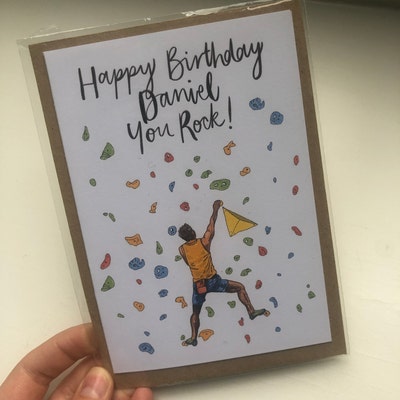 Rock Climbing Birthday Card Climbing Birthday Card Gift - Etsy