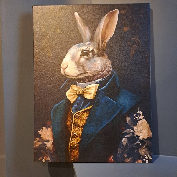 Lady Rabbit in Fancy Clothing, Well-dressed Rabbit, Elegant Bunny, Cute ...