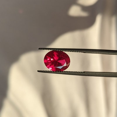 Oval Hydrothermal Lab Grown Ruby - Etsy