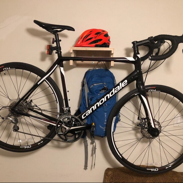 The D-town Bike Shelf™ // Bike Rack // Bike Wall Mount // Reclaimed ...