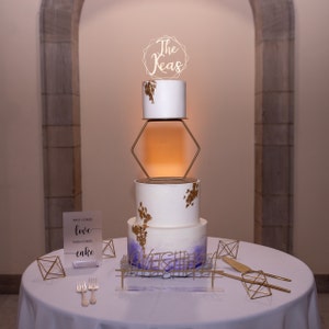 SQUARE Cake Separator Metallic Cake Spacer - Etsy