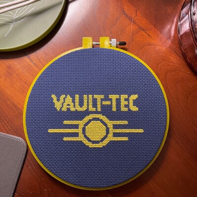 Vault-tec Fallout Cross Stitch Pattern PDF PATTERN ONLY - Etsy