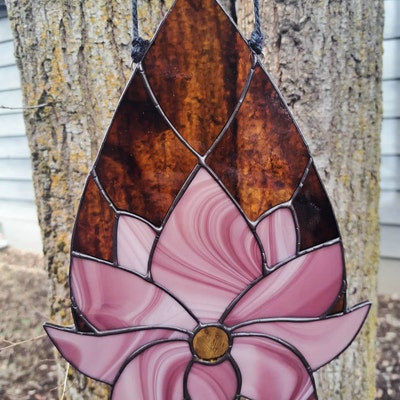 Boho Stained Glass Pattern DIY Stained Glass Beginner Pattern Glass ...