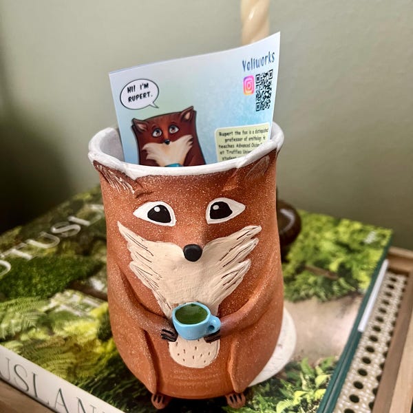 Ships Now Suzi the Cat Bud Vase, Cup, or Planter / Black Cat Ceramic ...