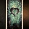 The Heart Reforged - Dark Art Print - Deep Green Broken Heart Mended in ...