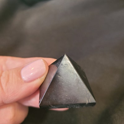 SHUNGITE Pyramid Hand Carved, Crystal Grid, Home Decor, Crystal Pyramid ...