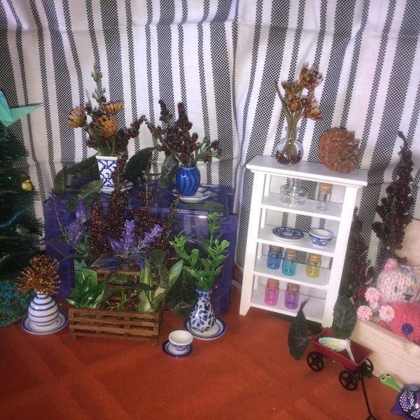 1:12 Dollhouse Gardening Accessories Miniature Metal Flower Watering ...