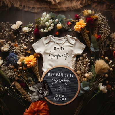 Gothic Digital Pregnancy Announcement, Witchy Baby Announcement ...