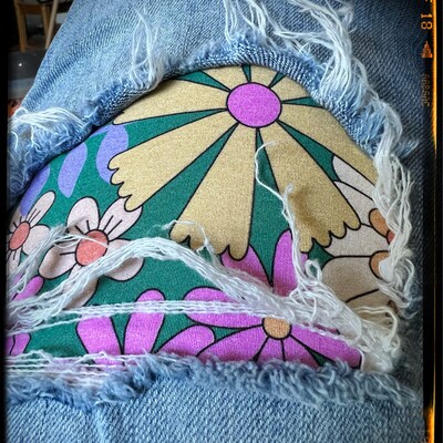 Blue Stripe Patch, Iron on Patches, Patches for Jeans, Easy to Apply ...