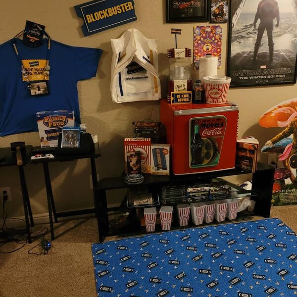 Retro VHS Movie Lover 90s Blockbuster Video Inspired Home Theater Area ...