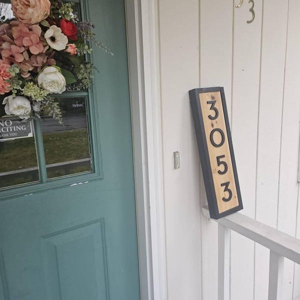 Custom Address Sign, Cedar Address Sign, House Number Address Sign ...
