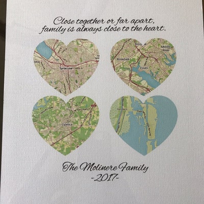 Family Map Print Unique Family Gifts, Gift for Dad, Father's Day Gift ...