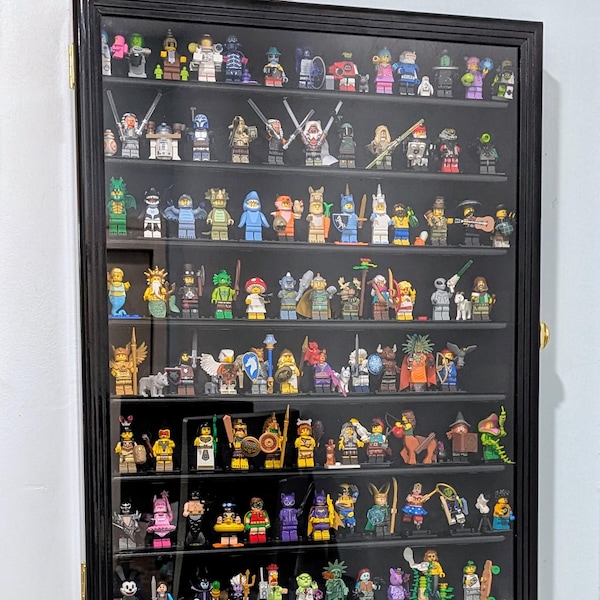 Large 110+ Mini Figures Minifigures Display Case Cabinet Small Action ...