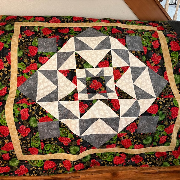 Christmas Starburst Table Topper or Wall Quilt Digital Pattern - Etsy