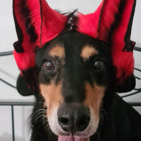 Gothic Pentagram Cat Ears Cosplay Ears Accessories Made of Faux Fur MTO ...