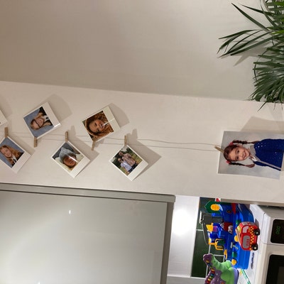 Vertical Cable Photo Display, Room Decor Clothespeg Picture Hanger ...