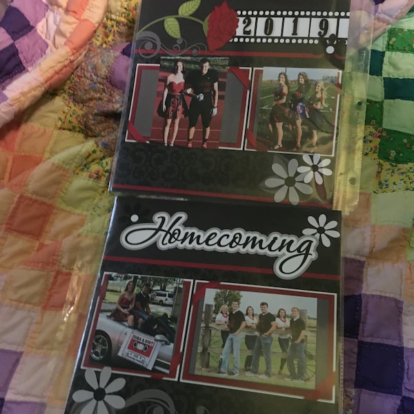 HOMECOMING - High School - 2 Premade Printed Scrapbook Pages - EZ ...