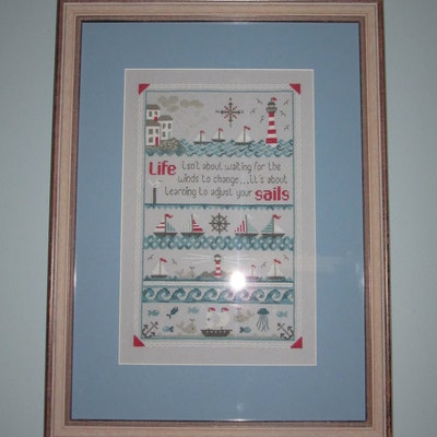 Adjust Your Sails Cross Stitch PDF Chart INSTANT DOWNLOAD - Etsy