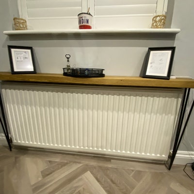 Rustic Radiator Shelf Console Table - Etsy UK
