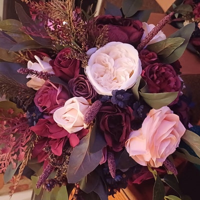 Floor Free Standing Arch Arrangement Aisle Flowers White Boho Pampas ...