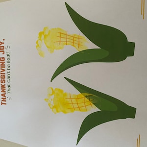 Sweet Corn Footprint Handprint Craft, Thanksgiving Craft for Toddlers ...