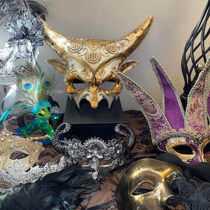 Black Masquerade Mask Women Metal Mask Women Mask Metal | Etsy