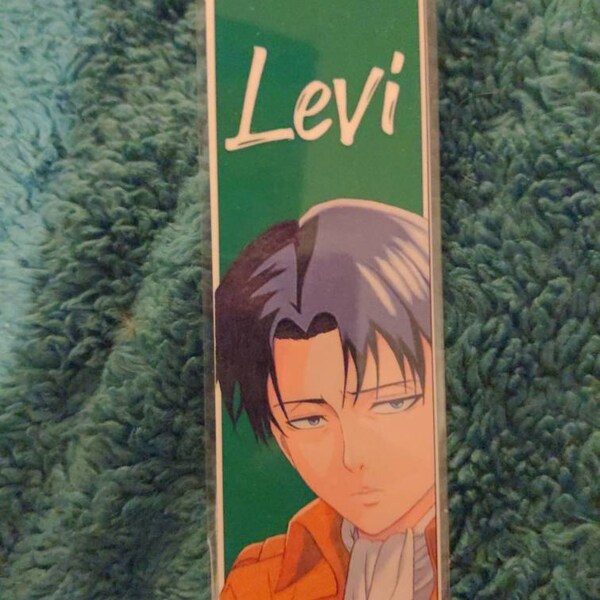 Glossy Laminated Bookmark Levi Ackerman Eren Jaeger Erwin Smith Attack ...