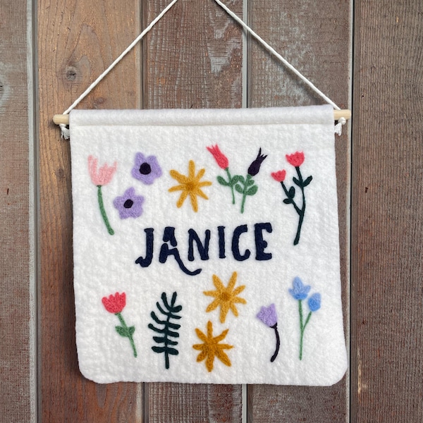 8x8 Inch Space Theme Wall Hanging Felting Kit, Wool Felt Sign With ...