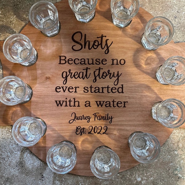 Shot Flight, Party Shot Tray, Personalized Shot Flight, Tequila Serving ...