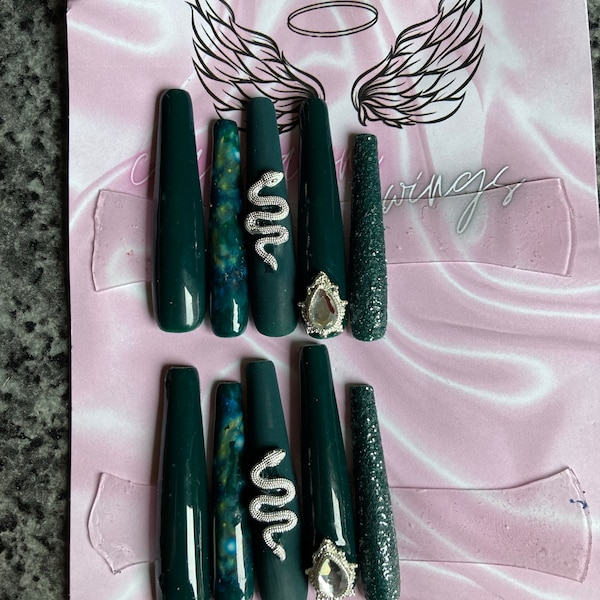 Curve Nails Pink XL Curve Nail Tip Nails With Letters Custom Name on ...