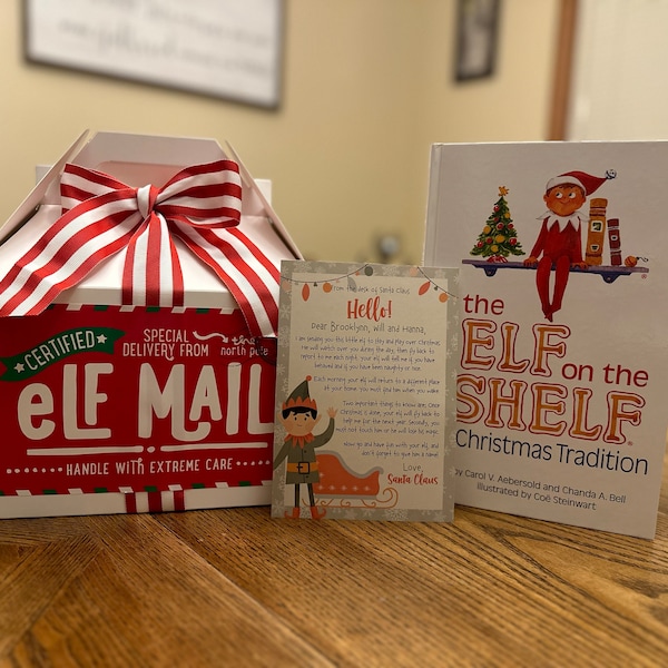 Christmas Party Favor Gift Box, Santa Mail Sack From Elf, Christmas Eve ...