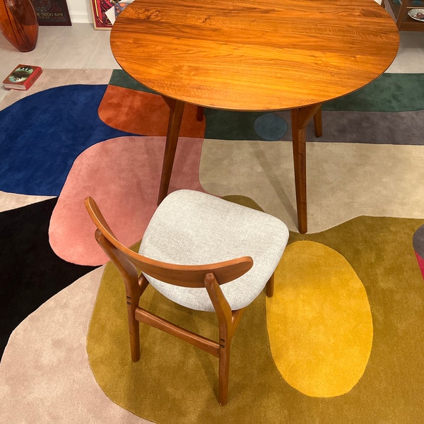 Scallop Wavy Shaped Hand Tufted Irregular Solid Color Large Area Rug ...