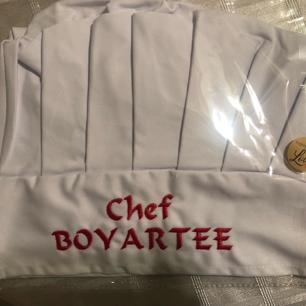 Personalized Embroidered Chef Hat - Gift for Chef - Etsy