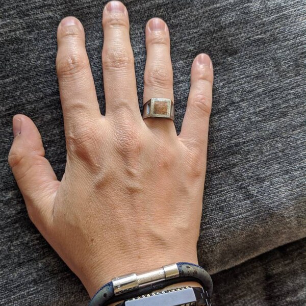 Mens Unique Design Signet Ring, Square Signet Ring, Mens Ring, Cool ...