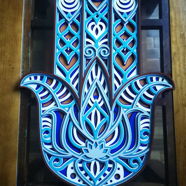 Laser Cut File HAMSA Svg File for Cricut and Hamsa Hand Svg, 3d Svg ...
