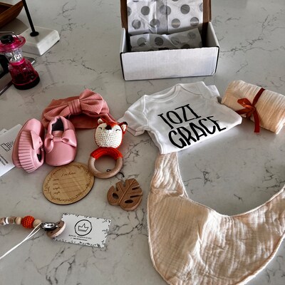 New Baby Boy Gift Set Box, Welcome Baby Gift Set, Baby Shower Gift ...