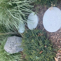 Monogram Last Name Rock Engraved Stone Personalized - Etsy Canada